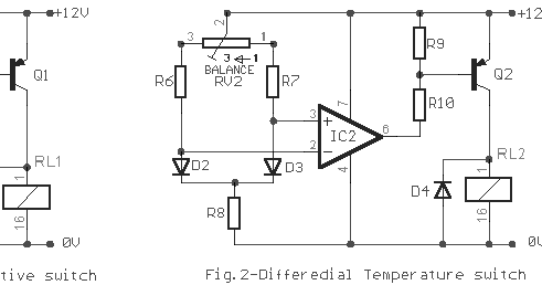 Light Sensitive and Differential Temperature Switch Circuit Diagram