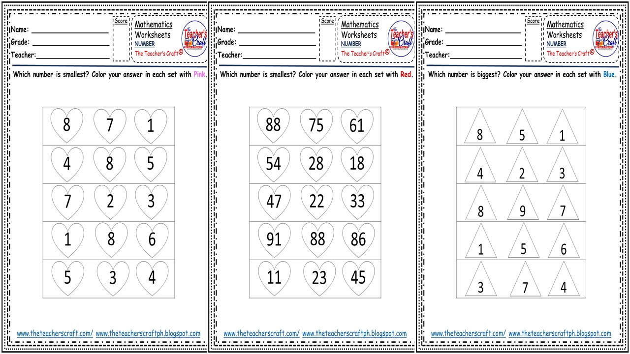 IDENTIFYING SMALLEST BIGGEST NUMBERS WORKSHEETS The Teacher s Craft IDENTIFYING SMALLEST BIGGEST NUMBERS WORKSHEETS The Teacher s Craft