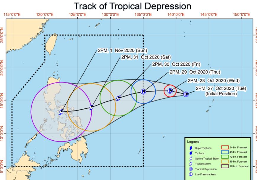 LPA east of South Luzon develops into tropical depression