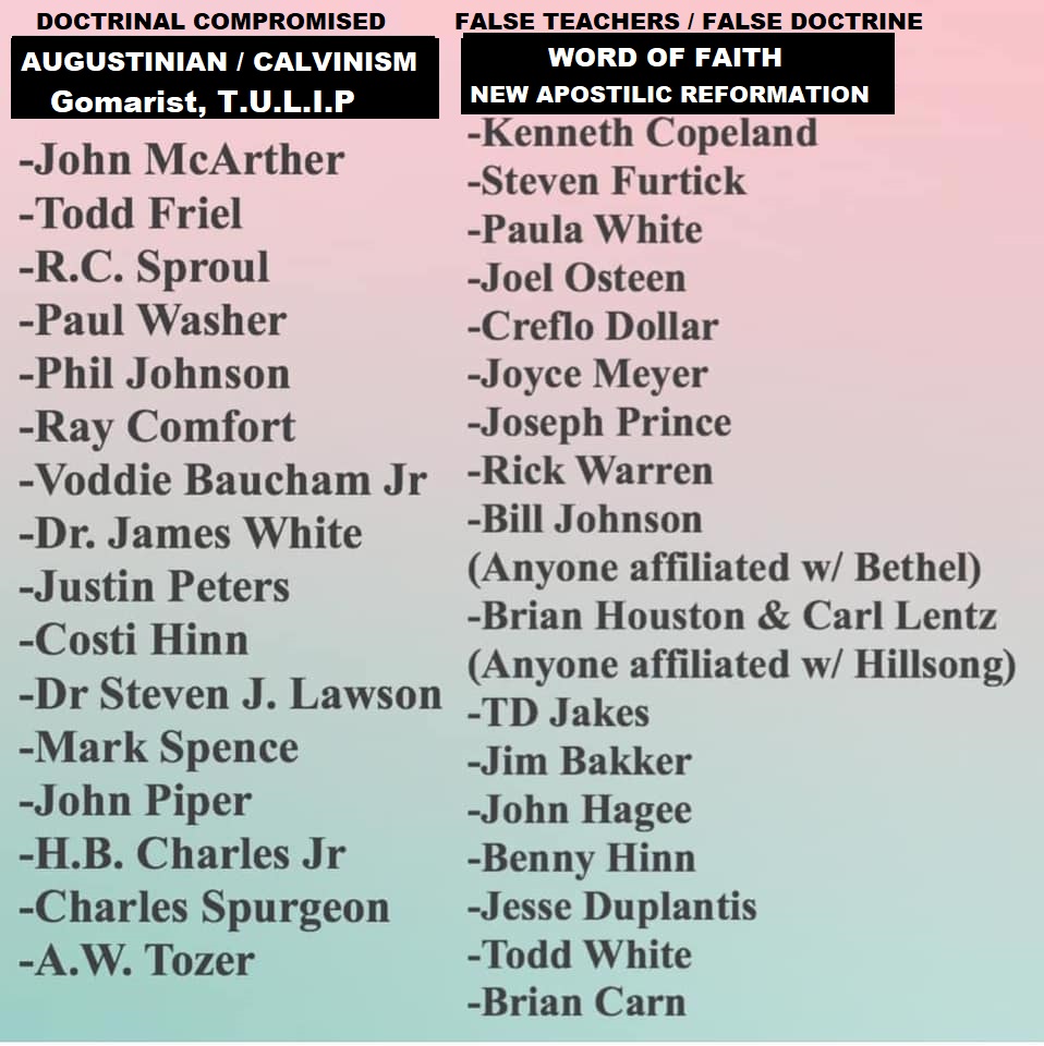 Bible Charts: Is John MacArthur, R.C. Sproul, Paul Washer Heretics and ...
