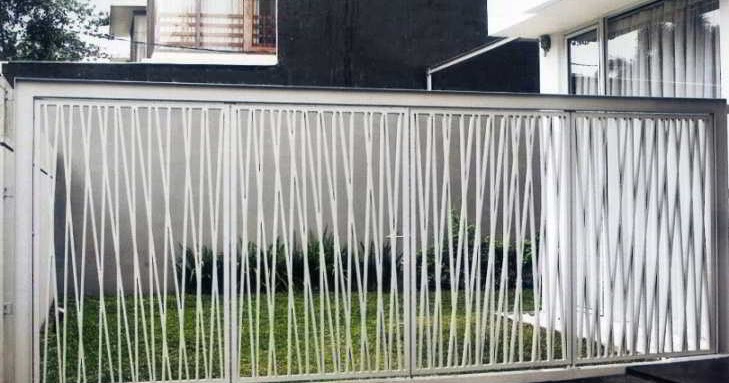 26+ model dan gambar desain pagar rumah minimalis warna putih elegan modern