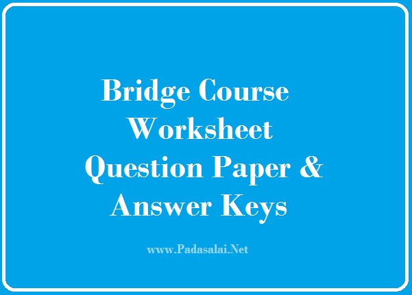Bridge Course Worksheet Questions & Answer Keys Download ~ Padasalai ...