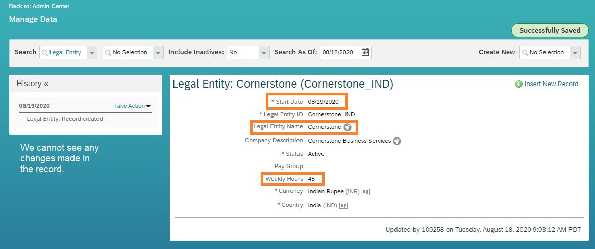 EMPLOYEE CENTRAL: Legal Entity In SuccessFactors Employee Central