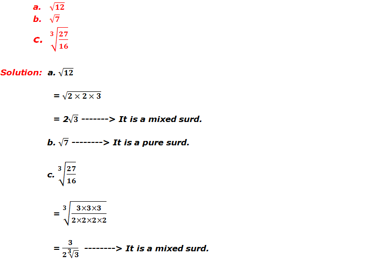 10 Math Problems: Surds
