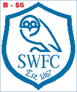 EASY PATTERNS: Sheffield Wednesday FC cross-stitch pattern