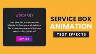 Service Box with text Animation