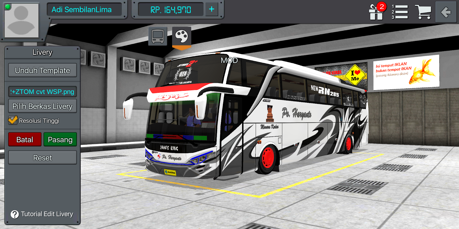 Livery Pack JB2+ SHD Ztom Edit RSM Bew Casis BUSSID - MASADI.ID