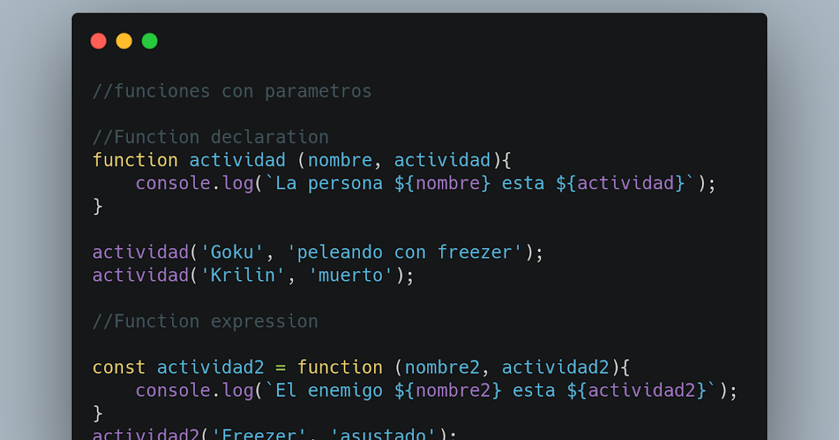 Funciones con parametros