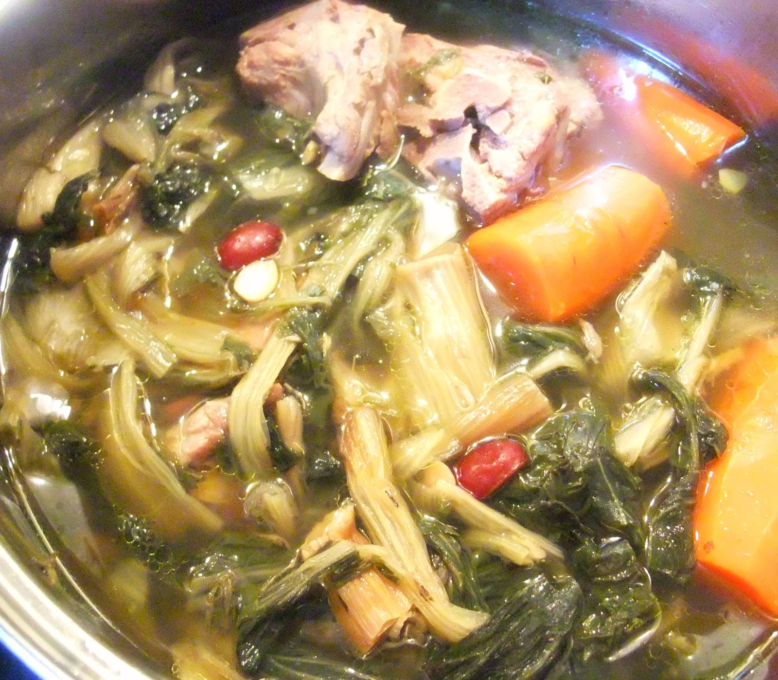 Susan's Savour-It!: Chinese Dried Bak Choy (Cole) and Pork Soup...