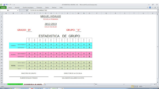 PROFE COMPARTE TUS IDEAS: FORMATO PARA ESTADISTICA DE GRUPO Y DE ESCUELA