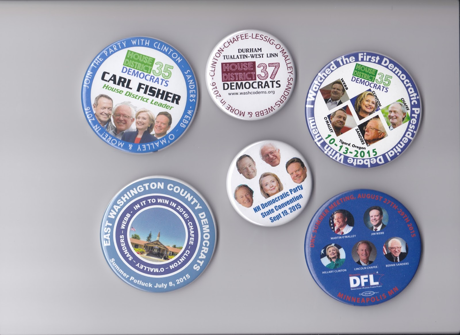 Oregon APIC Chapter: 2016 Democratic Primary Pins