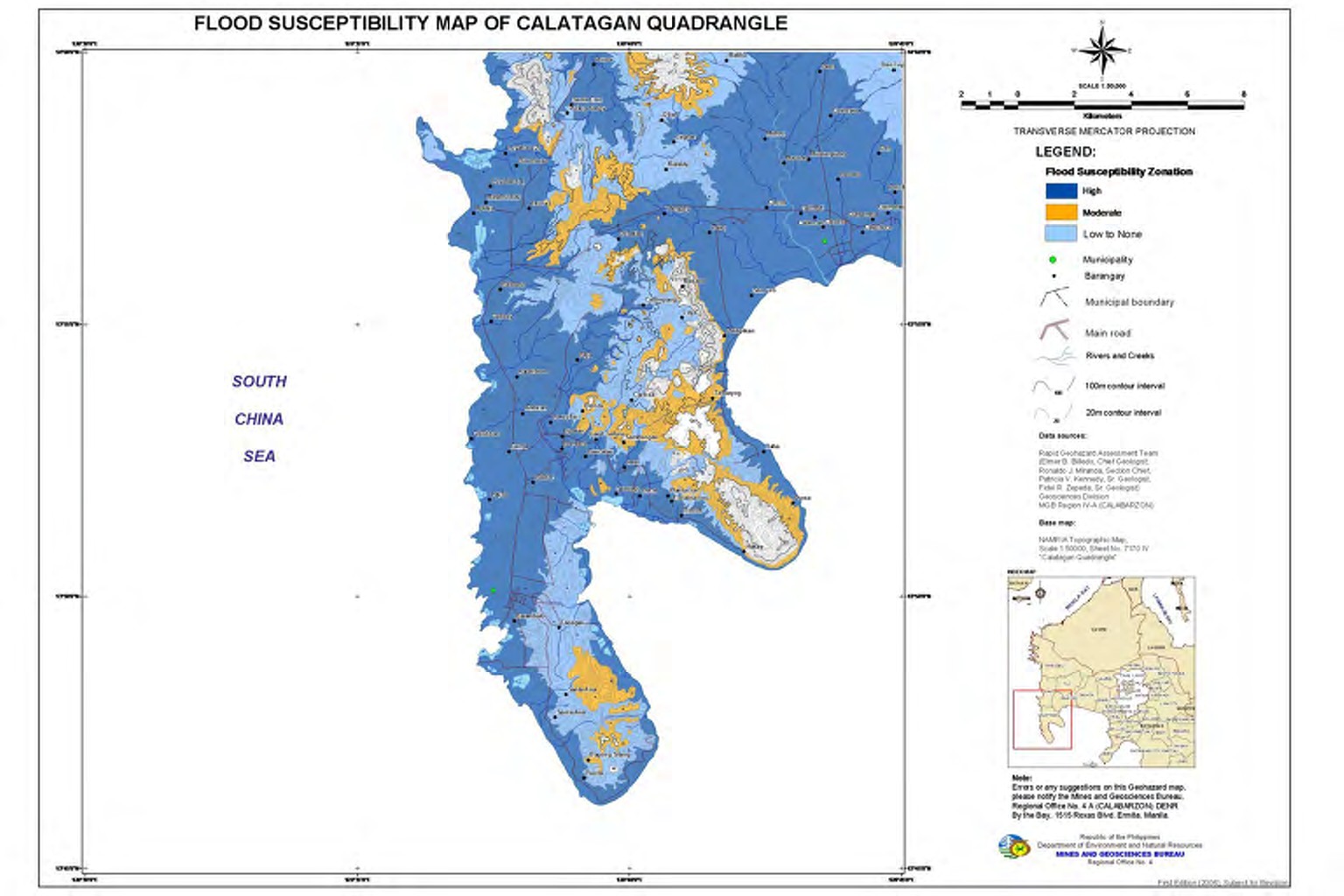 Batangas Province Flood and Landslide Susceptibility Maps - Batangas ...