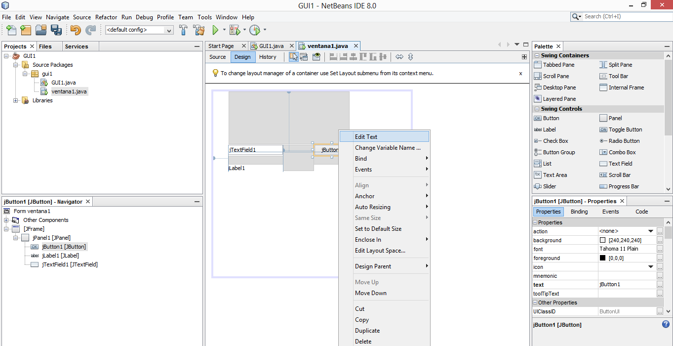 Códigos Tip: Interfaz gráfica en Java-Netbeans Parte 2