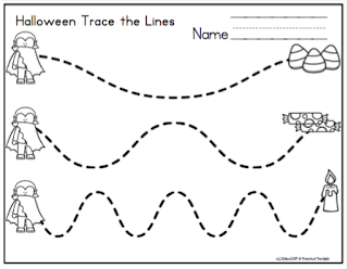 Halloween Trace the Lines Set 2 ~ Preschool Printables