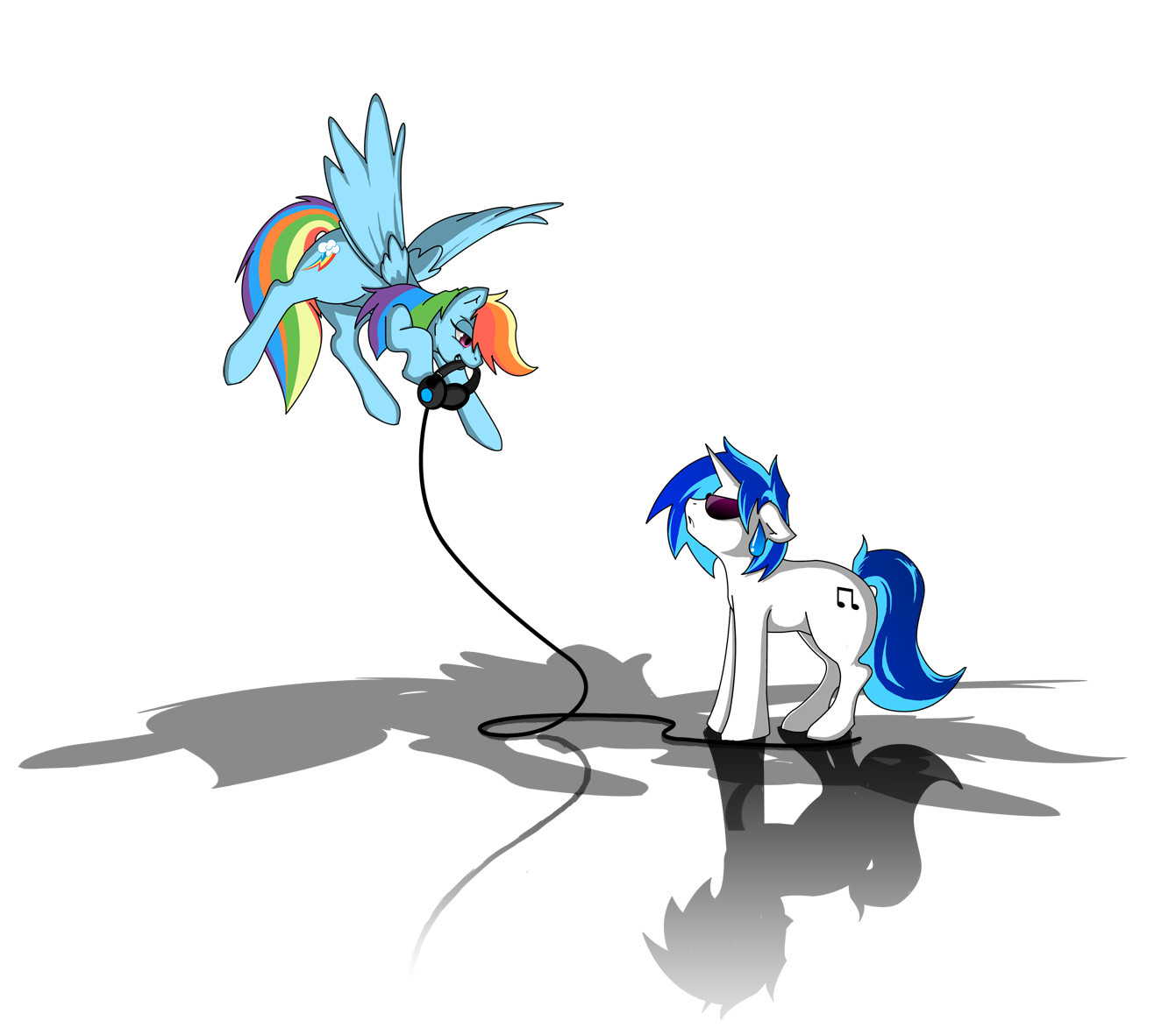 Vinyl Scratch And Rainbow Dash