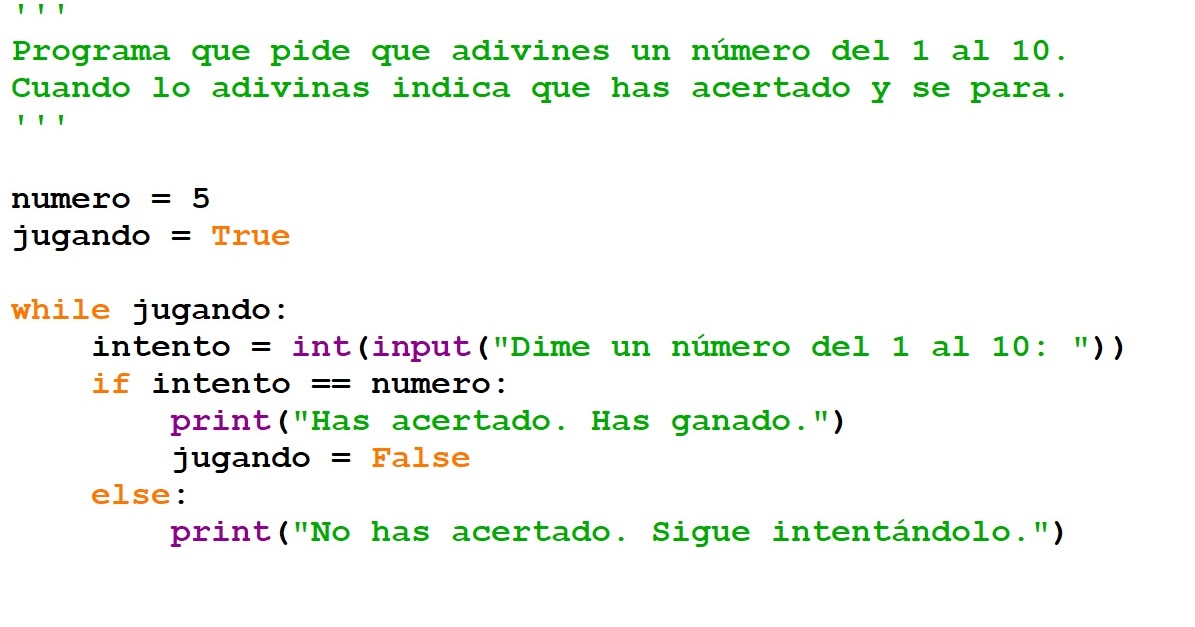Programar en python: Nivel 8 - Más buclesReto 10 - Practicando con break