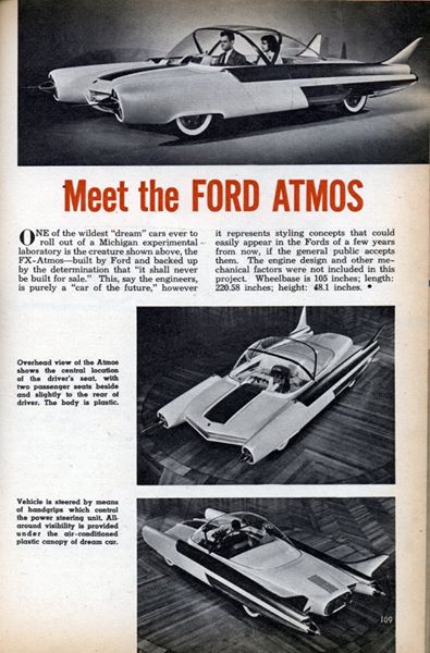 Realm Of Retro : FORD FX-ATMOS 1954 concept car