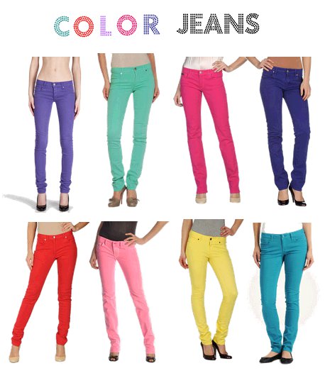 El Mundo De La Mujer: Jeans de colores