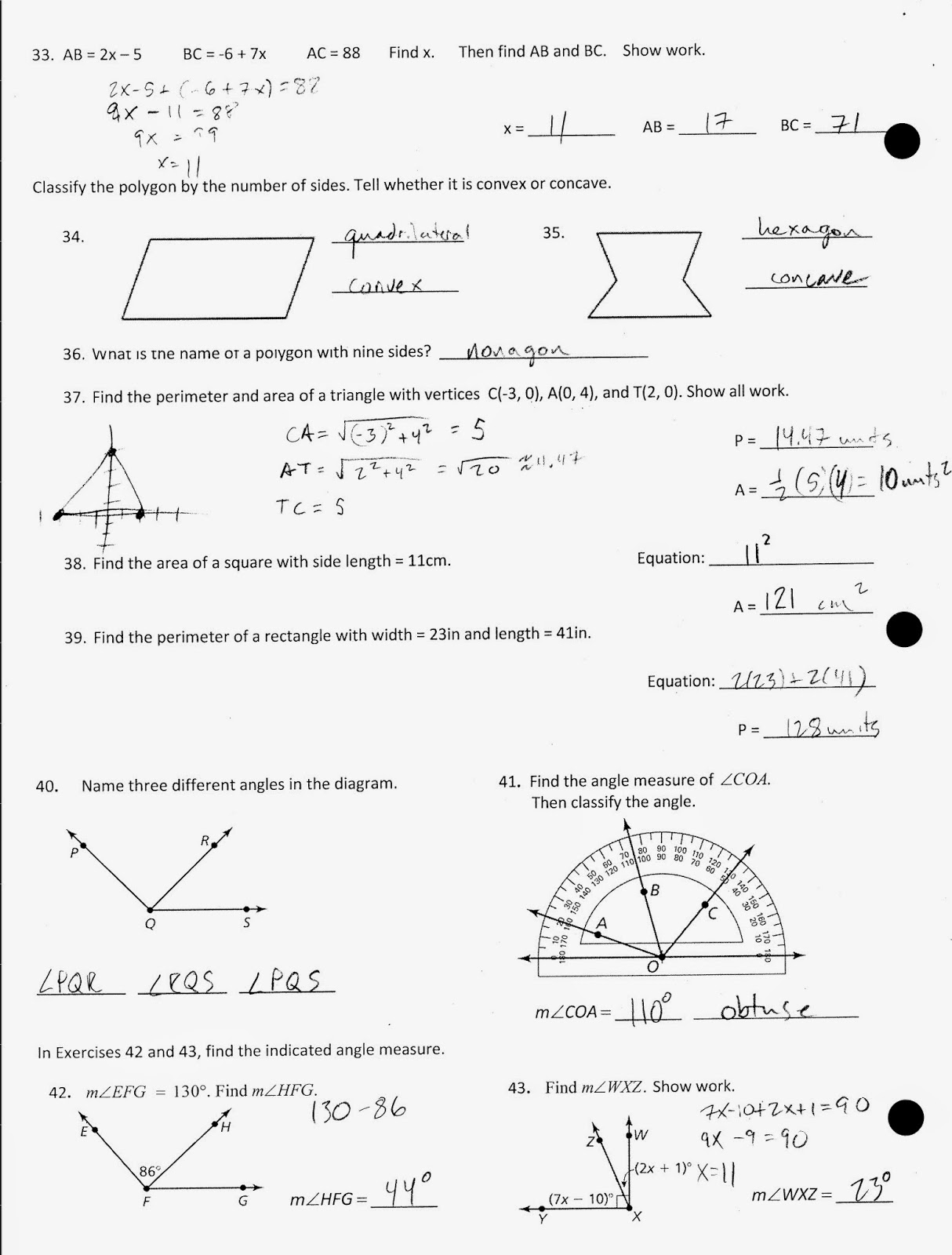 Mr. Suominen's Math Homepage: Geometry 1/16/15