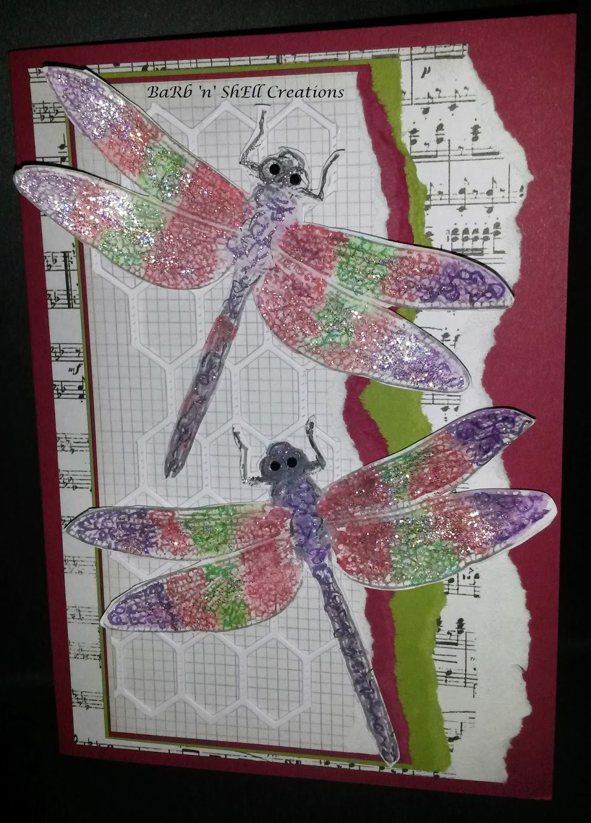 BaRb'n'ShEll Creations: Dragonfly Cards... Judikins Dragonfly...