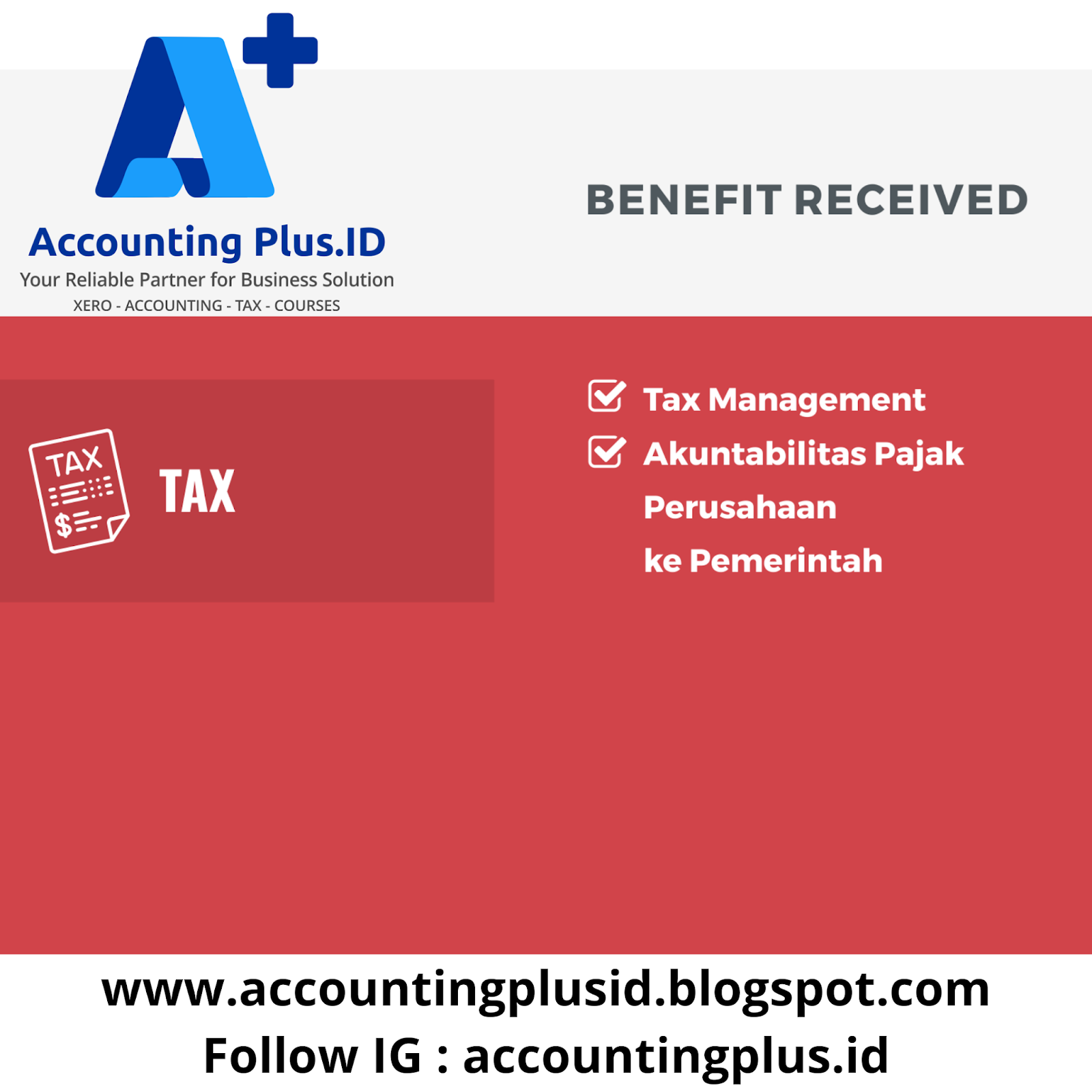 Tax Services - Benefit Received