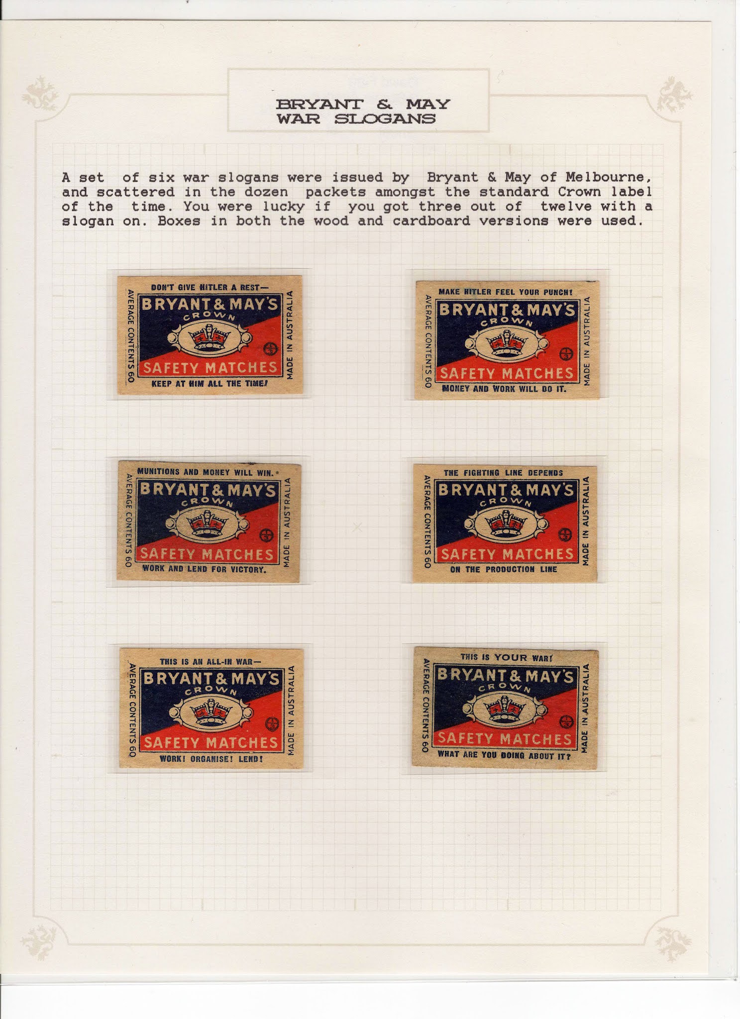 1st Online International Matchbox & Labels Exhibition: David Figg ...