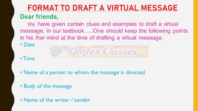 OMTEX CLASSES: Chapter 3.5: Drafting a Virtual Message Balbharati ...