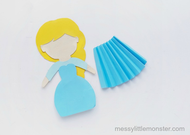 Frozen Inspired Elsa Paper Doll Craft - Messy Little Monster