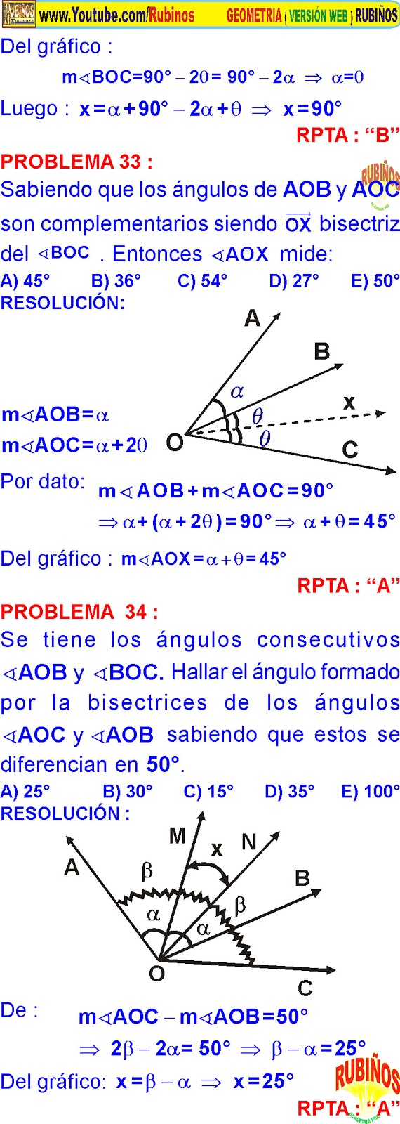 ÁNGULO GEOMÉTRICO EJERCICIOS RESUELTOS EN PDF