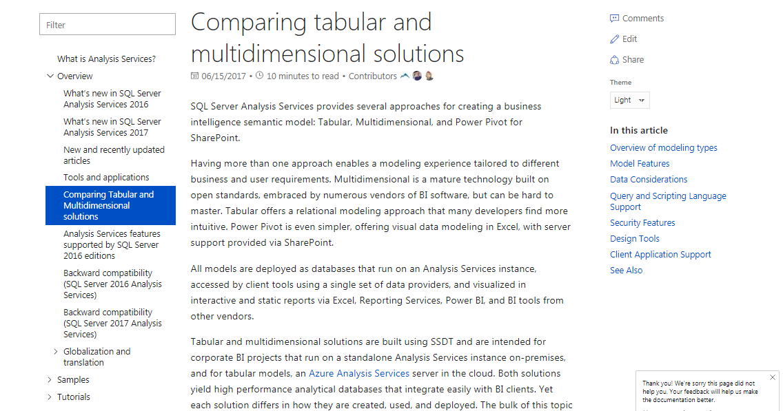 Richard Lees on BI: Multidimensional and Tabular Compared