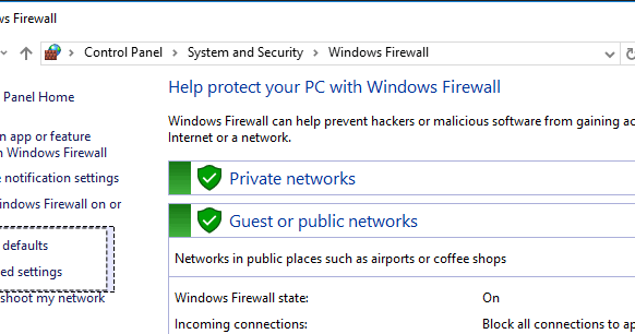 Logeshwaran.org: Reset Firewall in Windows 10 - How to guide