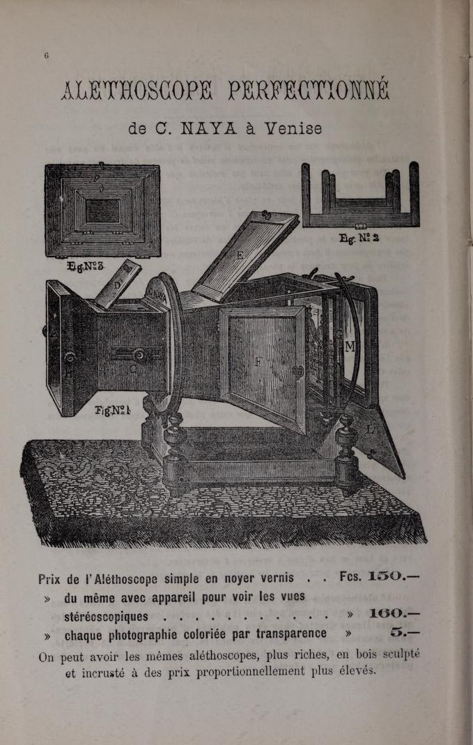 Catalogue général des photographies by Naya, Carlo. The Alethoscope ...