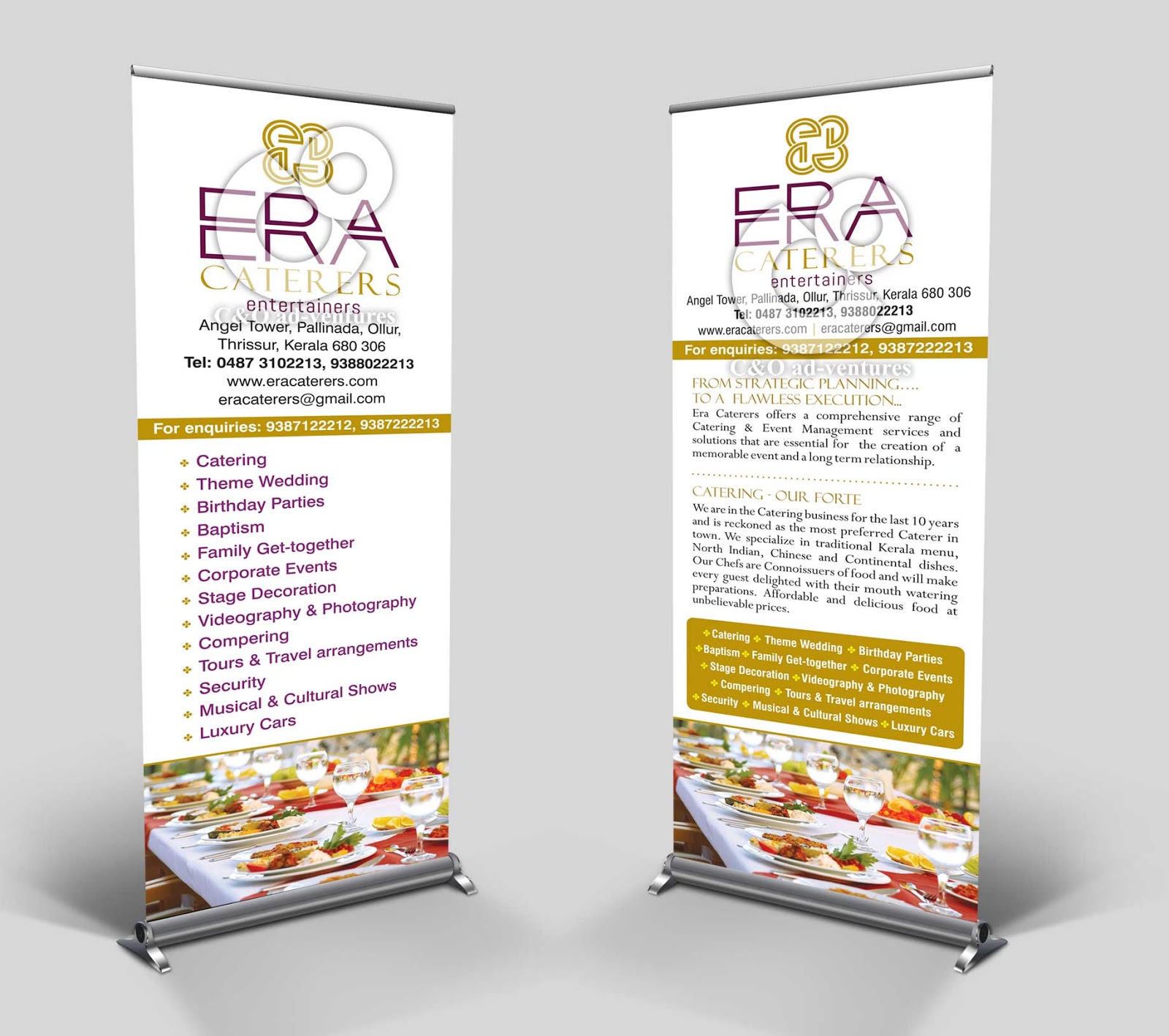 C & O ad-ventures: ERA Caterers Kerala Standee Design