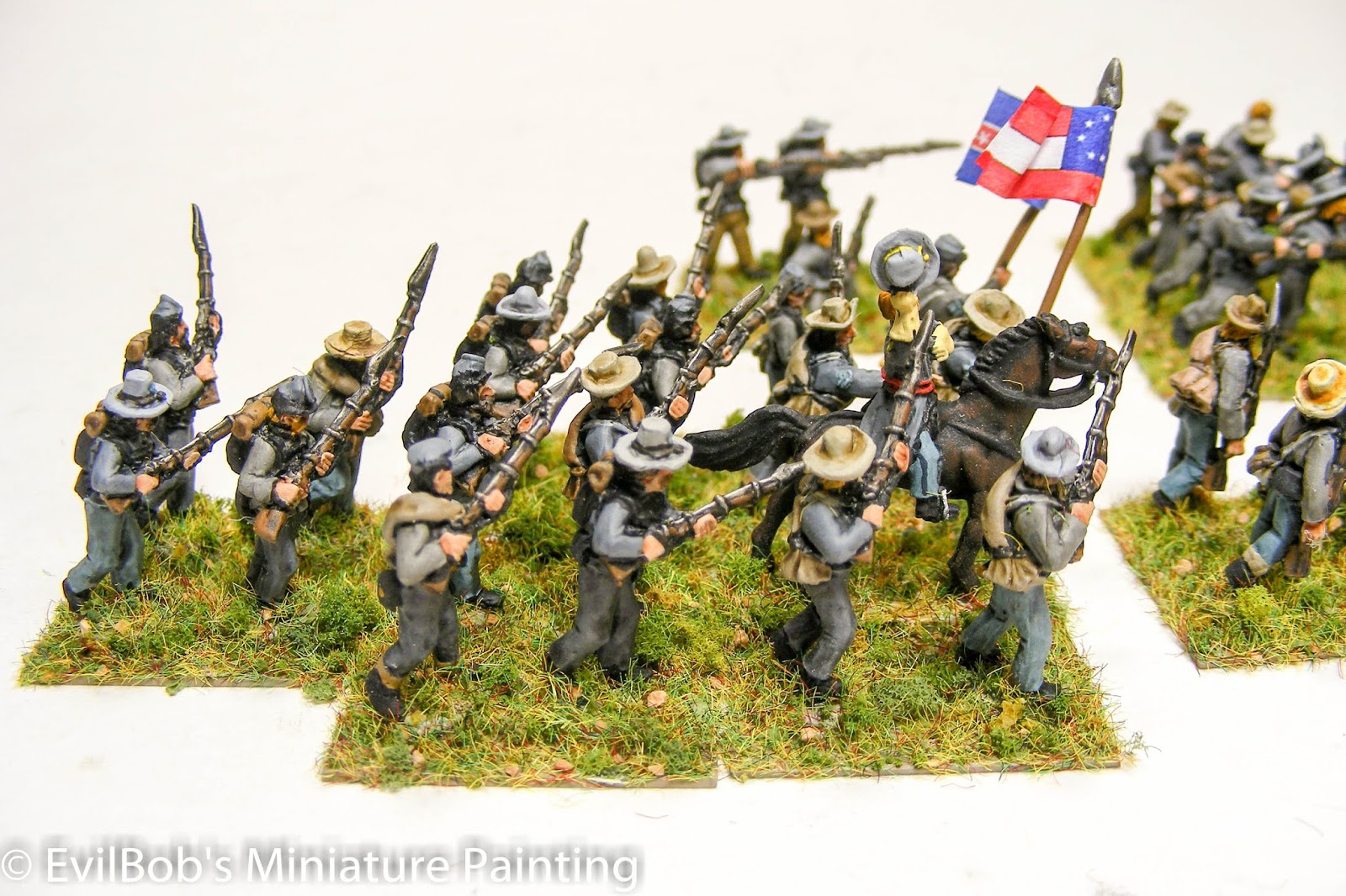 Evil Bob's Miniature Painting: 15mm ACW Confederate Infantry