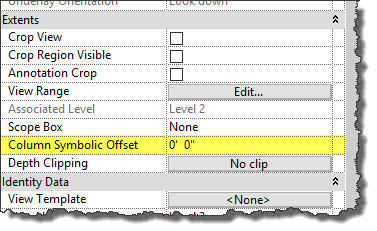 Structural Plan View – Column Symbolic Offset – Revit news
