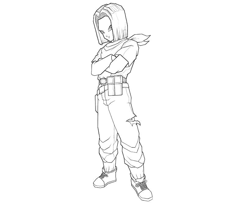 Dragon Ball Z Coloring Pages Android 17 And 18 Coloring Pages