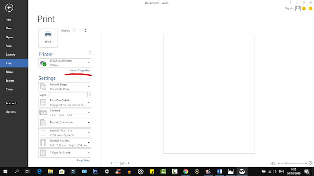 Cara Print Hitam Putih (Grayscale) pada Microsoft WORD - Entutor