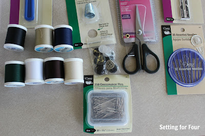 DIY- Make a College Student Sewing Kit - Setting for Four
