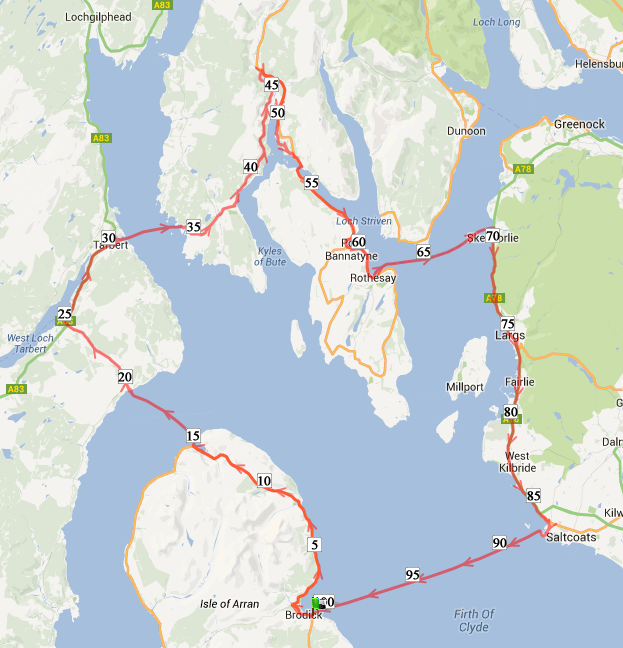 Arran & the 5 Ferries, Scotland - August 2013: The 5 Ferries route