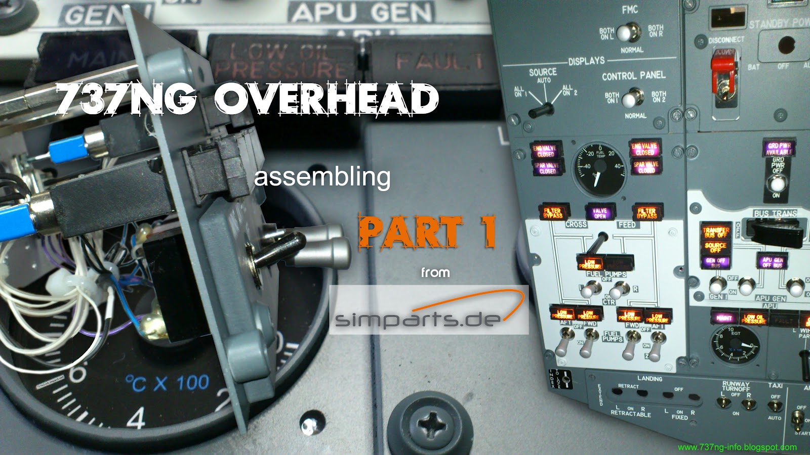 Boeing 737-800NG Fullsize Homecockpit: Boeing Overhead assembling: