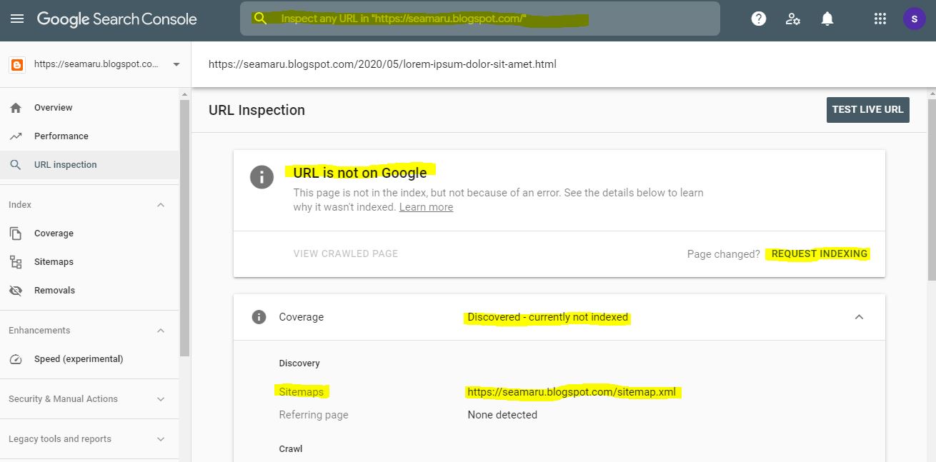 How to Index Blogger Post Using Google Search Console Tool - Basic ...