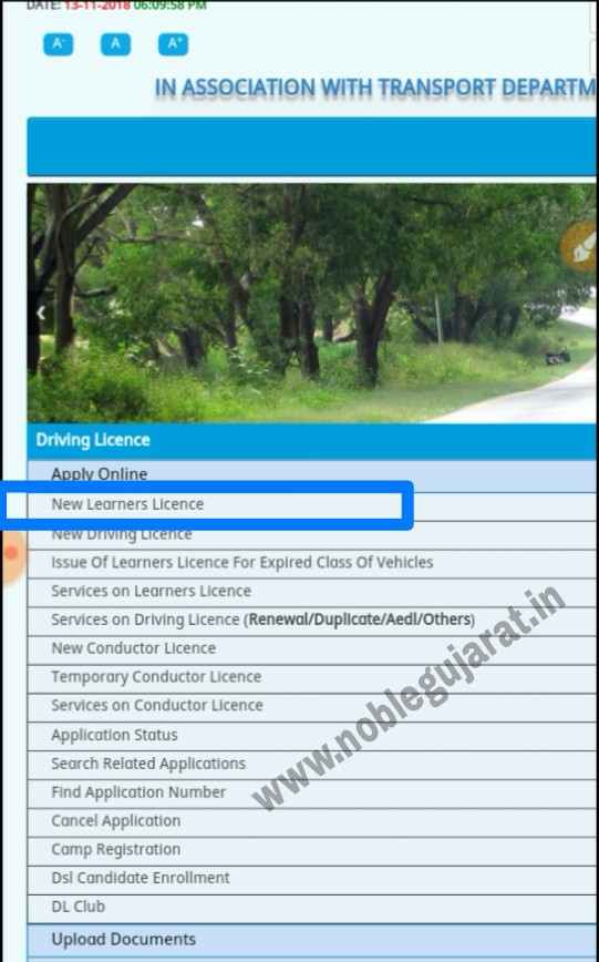 Online Apply Driving License Application Form Process Step by Step ...