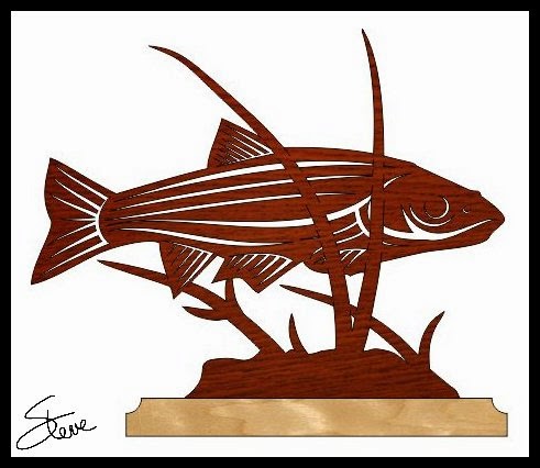 Scrollsaw Workshop: Fish Sculpture Scroll Saw Pattern.