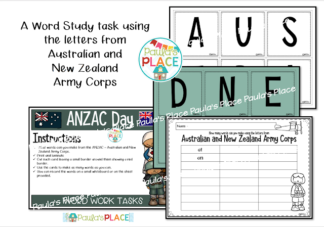 Paula's Place Teaching Resources: My ANZAC Day Unit