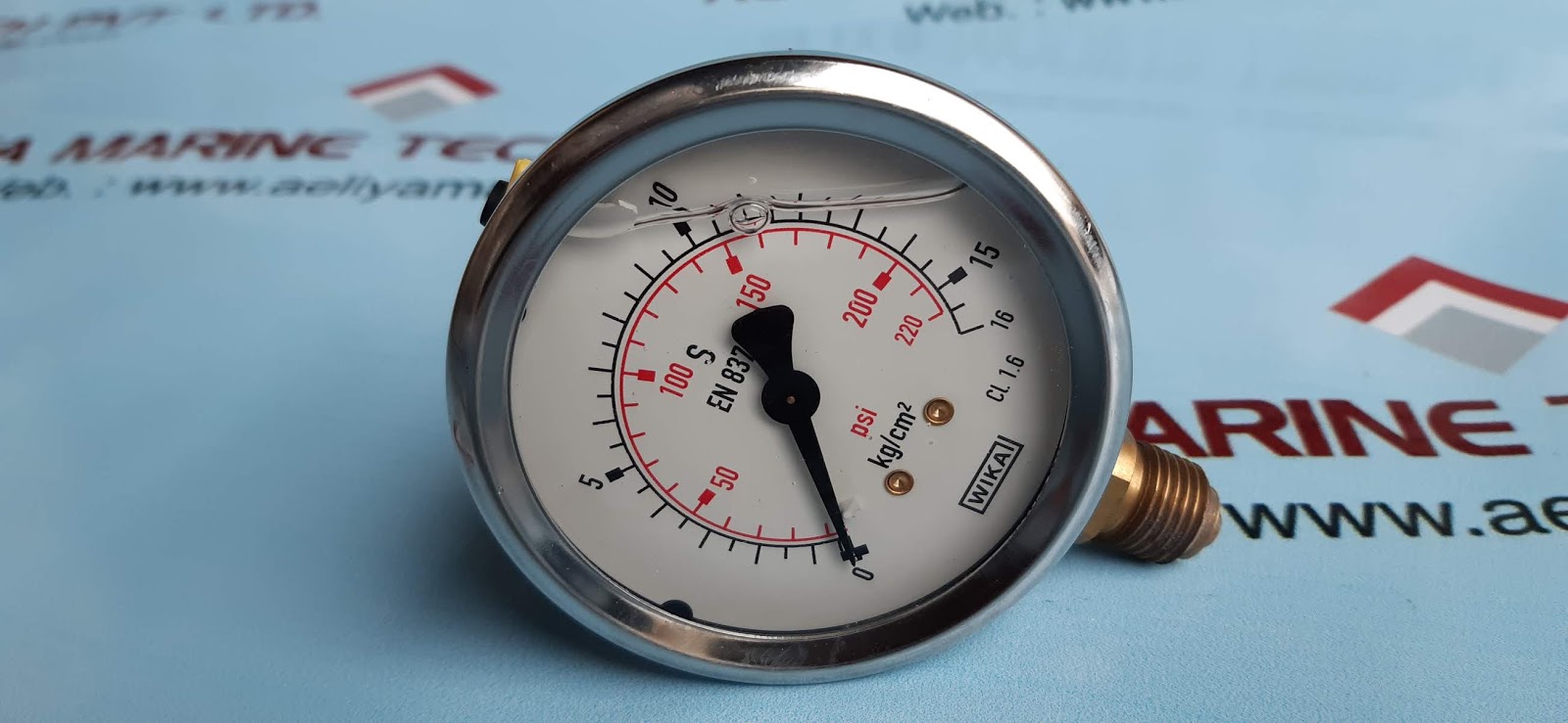 WIKA 213.53.63 PRESSURE GAUGE 16KG/CM2 & PSI - Aeliya Marine