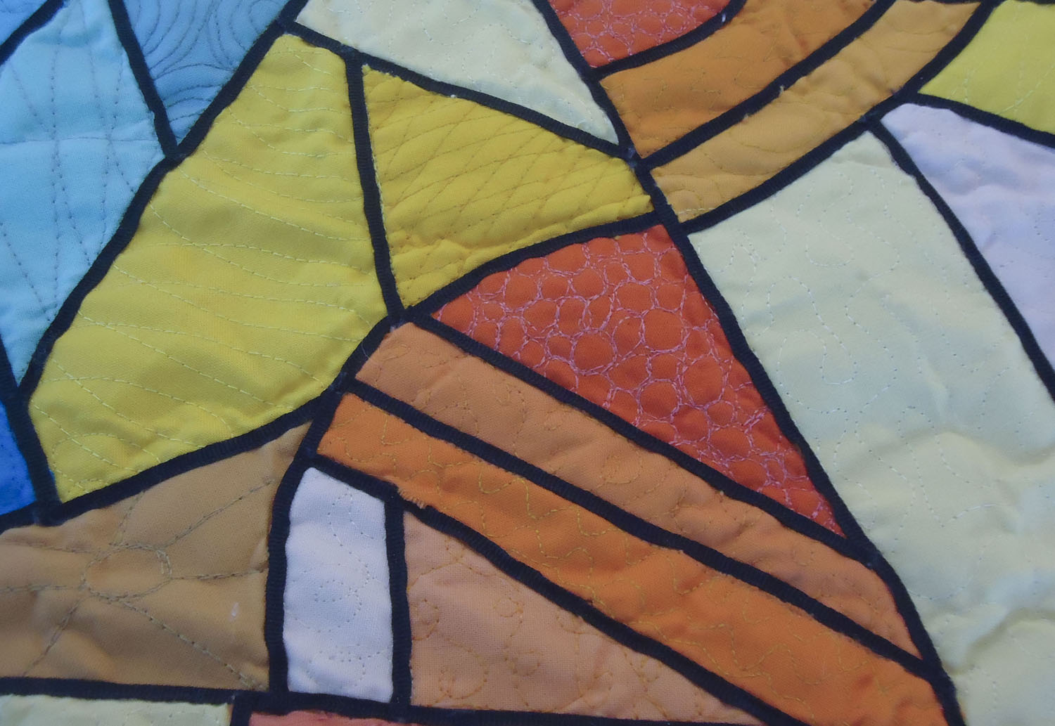 Quilting & Learning - What a Combo!: Art with Fabric - Stained-glass window