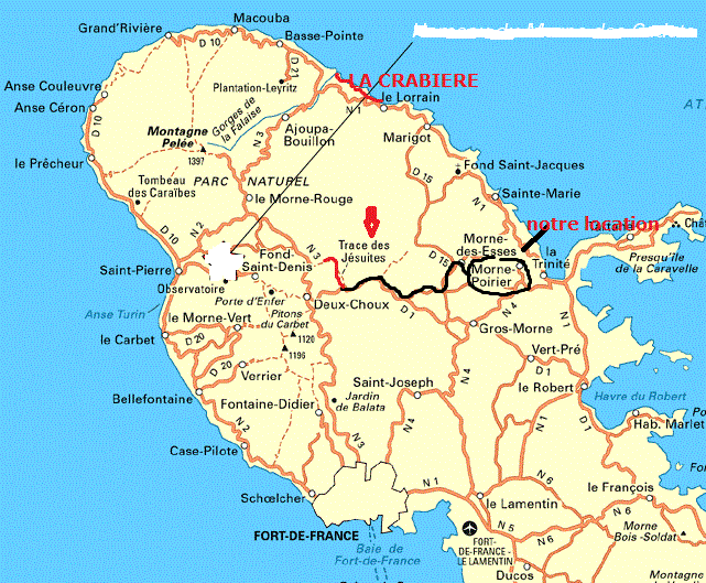 Destination Soleil..La MARTINIQUE : Rando "la Crabière" entre Le Lorrain et Basse Pointe