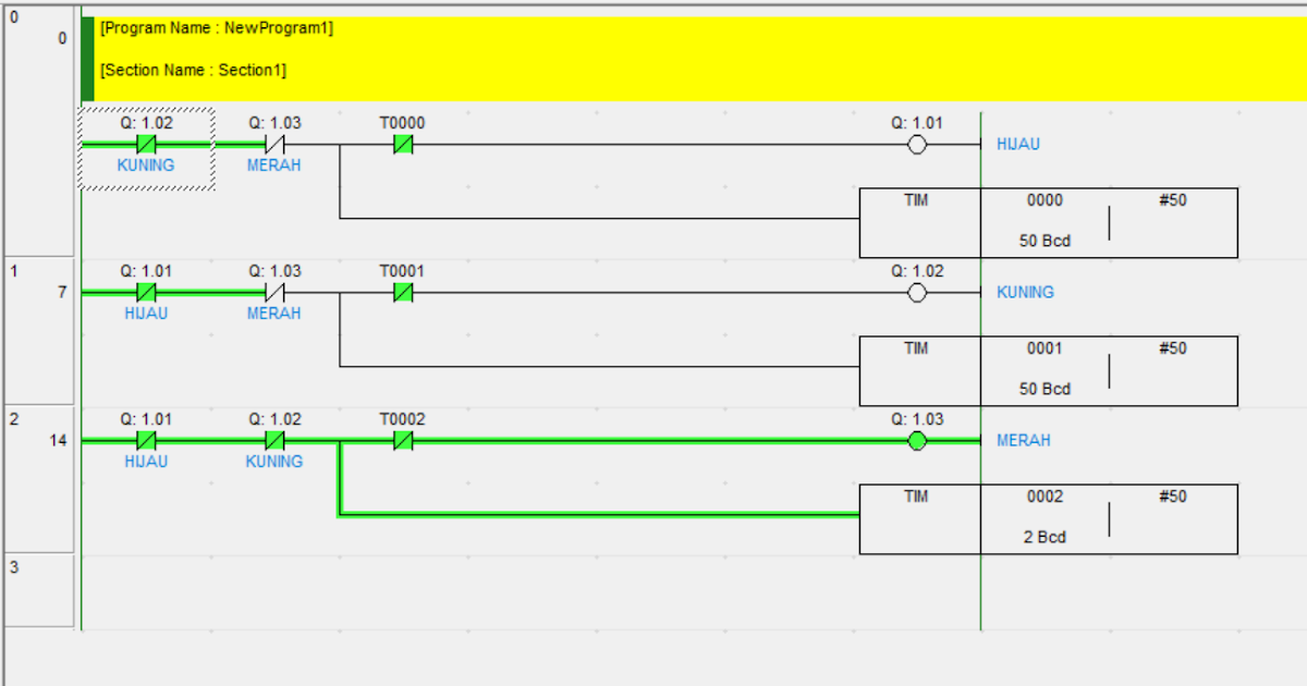 Belajar PLC Omron dan Instrumentasi: membuat ladder diagram lampu lalu ...
