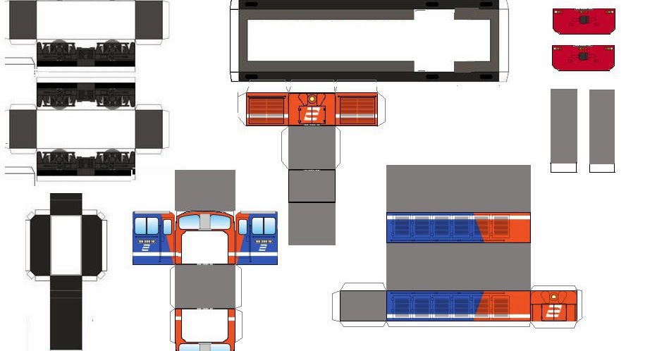 Papercraft Kereta Seri "Lokomotif BB 300" | Train and Bus PaperCraft Shop