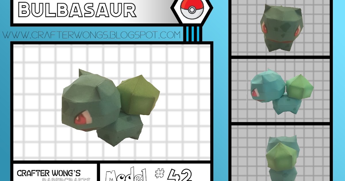 Crafter Wong's Papercraft: Chibi Bulbasaur